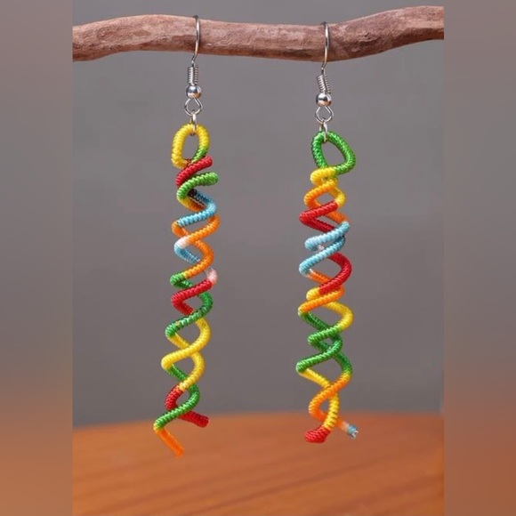 Jewelry | Double Helix Dna Spiral Tornado Twister Rainbow Thread Twist ...